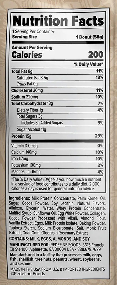 Redefine Foods Protein Donut (Single)– PointBlank Nutrition